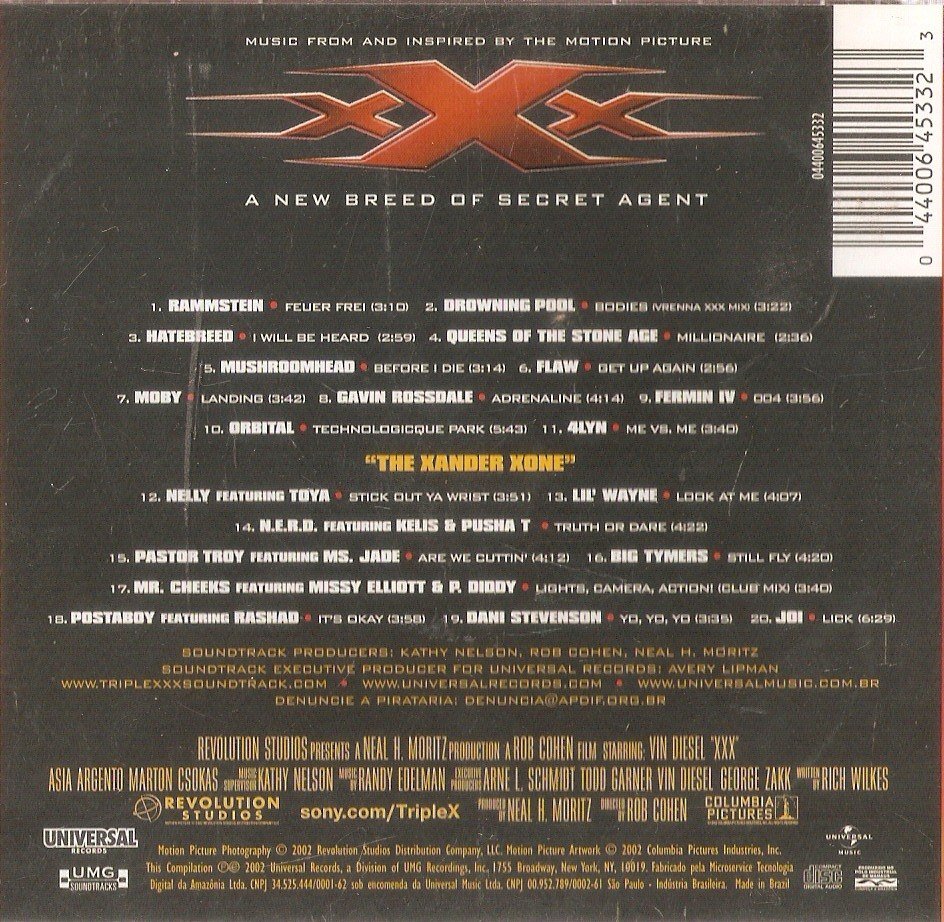 Cd Vin Diesel – Triplo X – Together